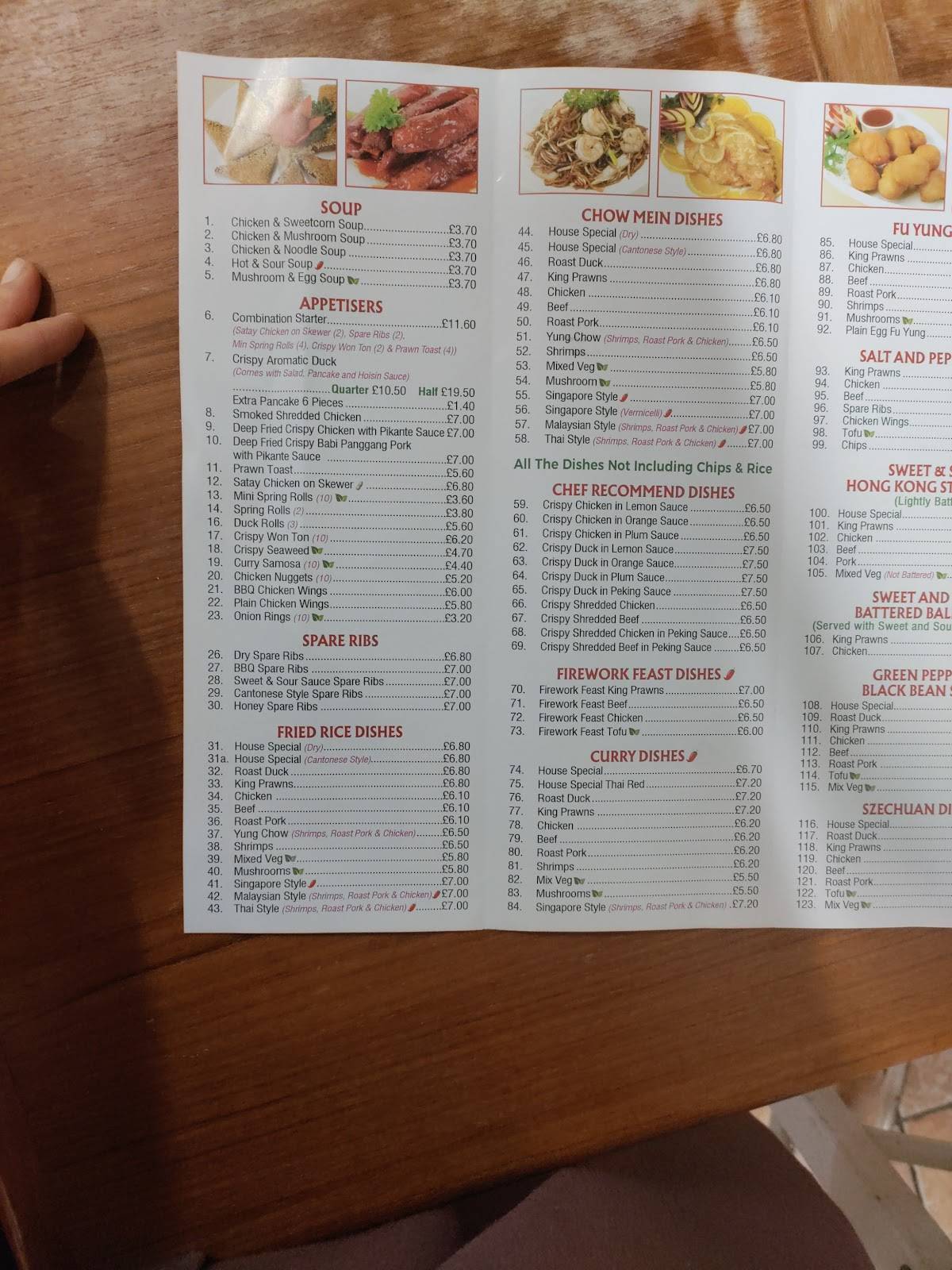 Menu at New Golden Delight Takeaway restaurant, Alford