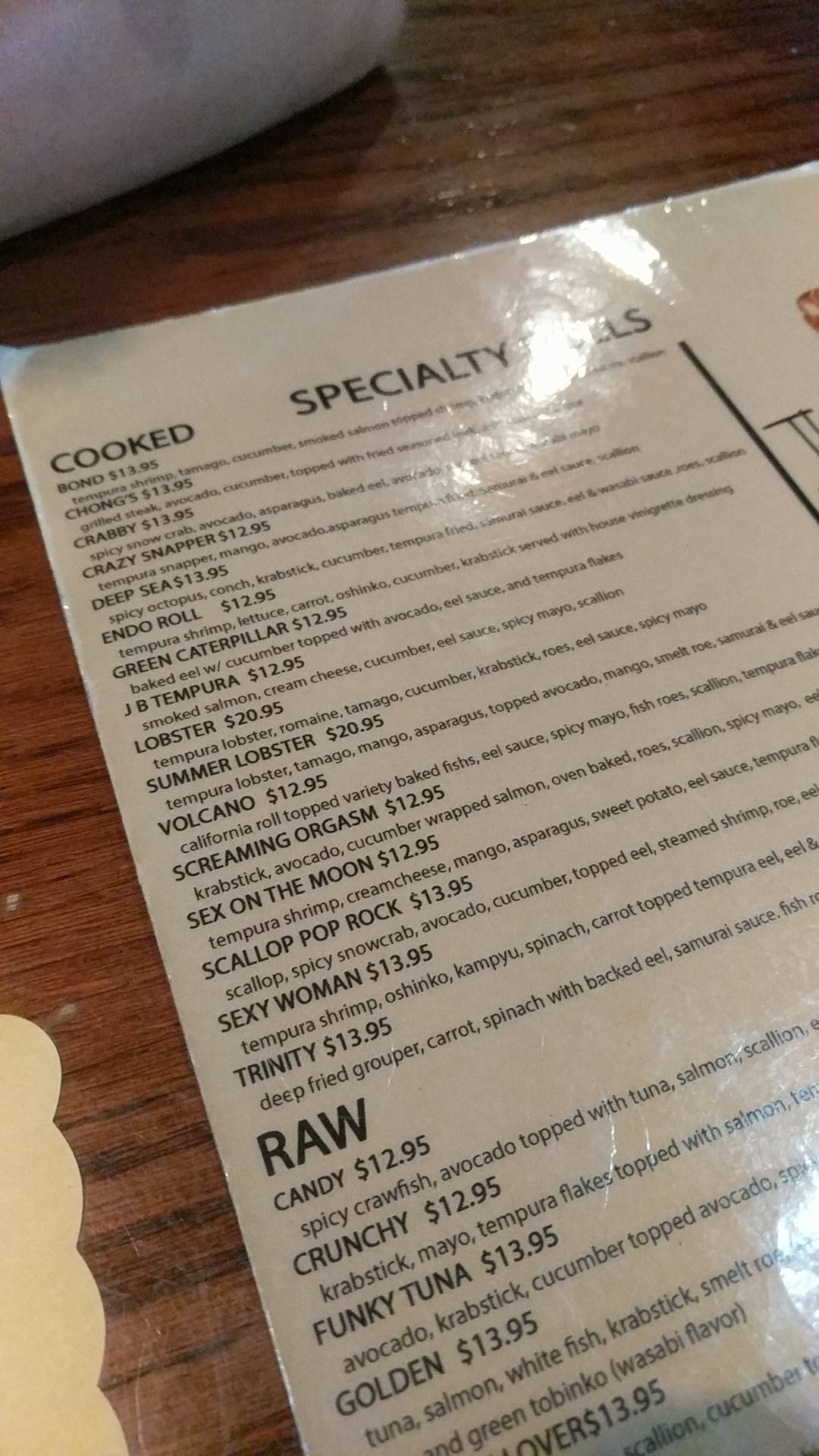Menu at Thai Samurai Restaurant, New Port Richey, Little Rd
