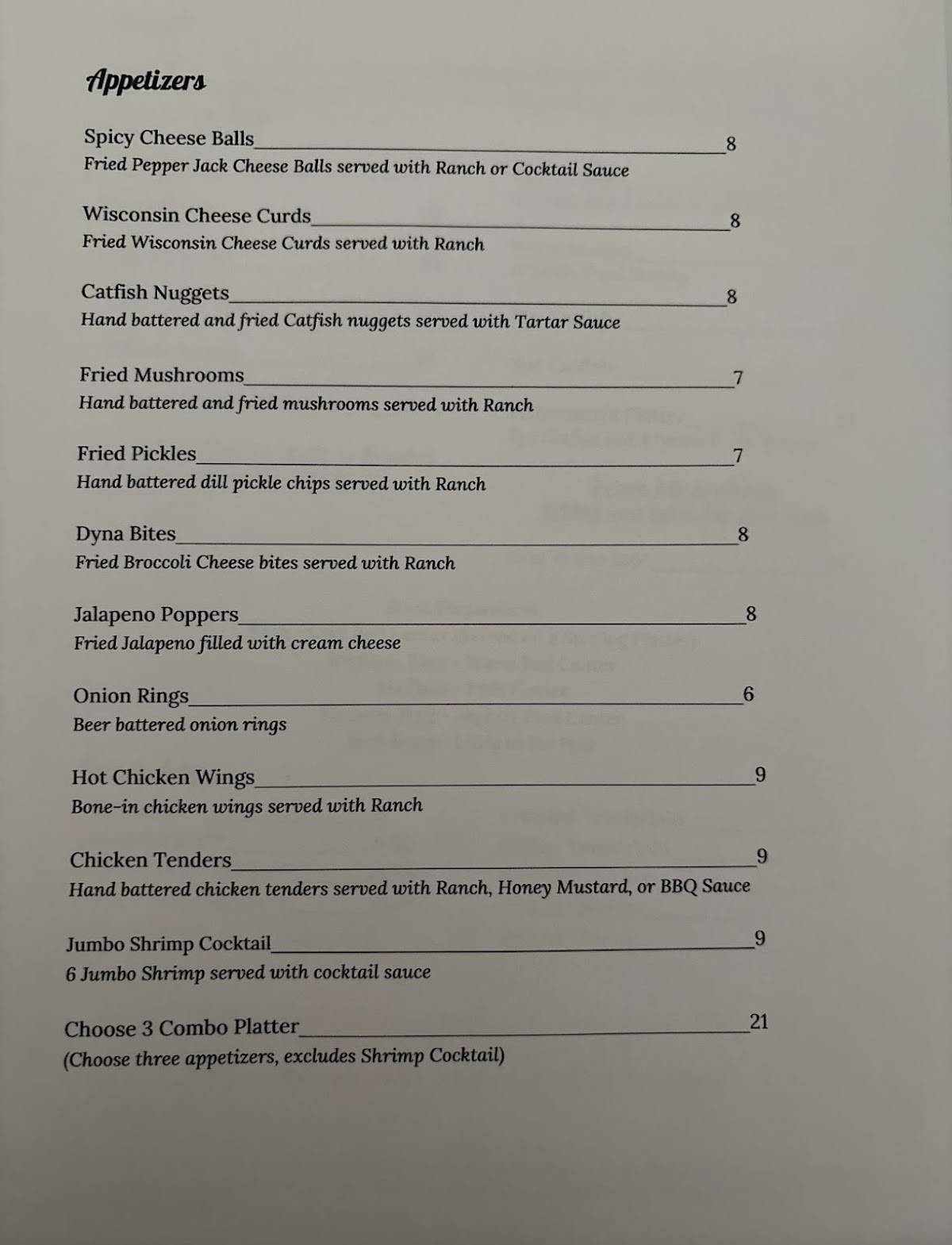 Menu at New Ross Steak House steakhouse, New Ross