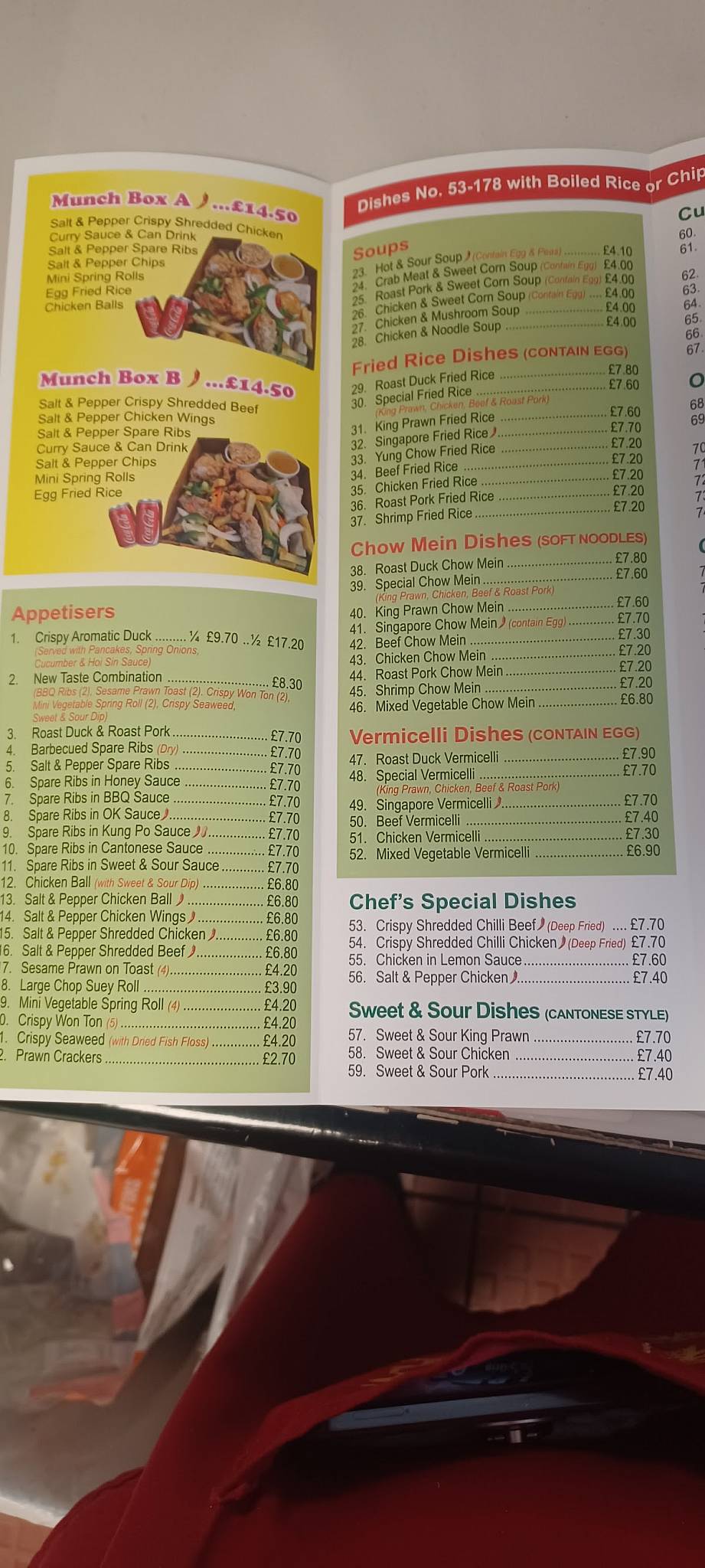 Menu at New Taste restaurant, Oldham, 489A Huddersfield Rd