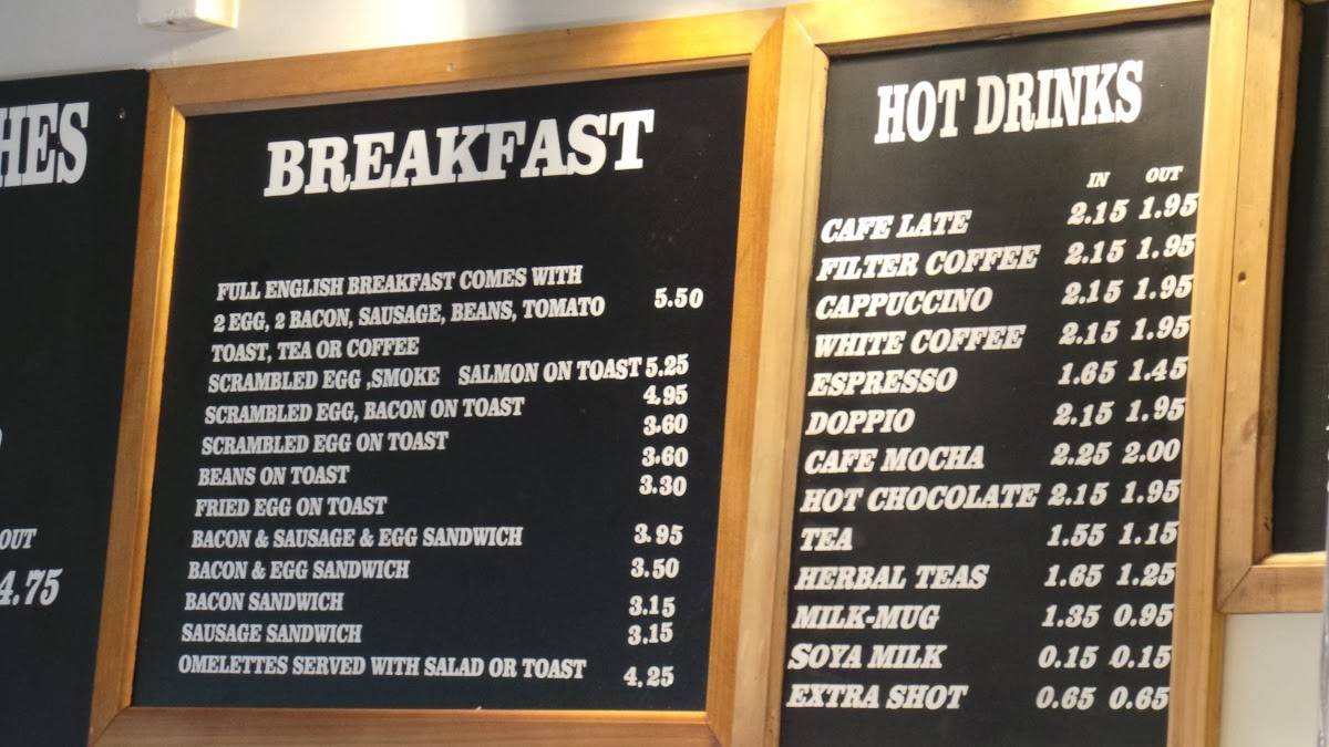 Menu at New Trinity Cafe, London