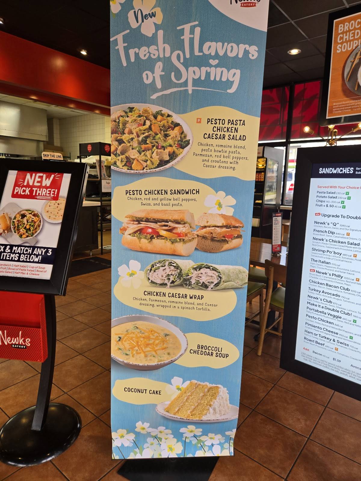 Menu at Newk's Eatery pizzeria, Birmingham, 611 Richard Arrington Jr Blvd S