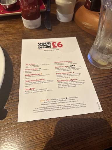 Menu at Newton Park pub & bar, Newcastle upon Tyne