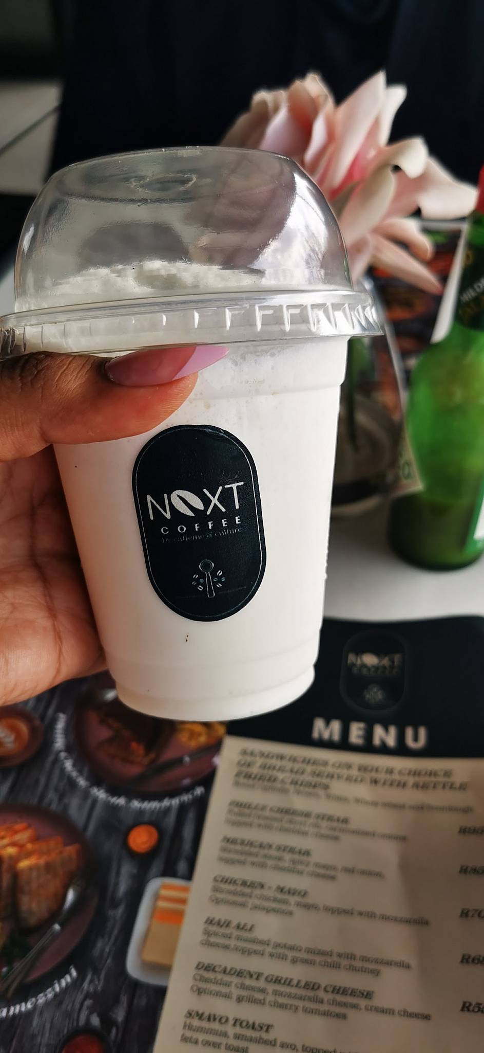 Menu at NextCoffee Cafe, Pietermaritzburg