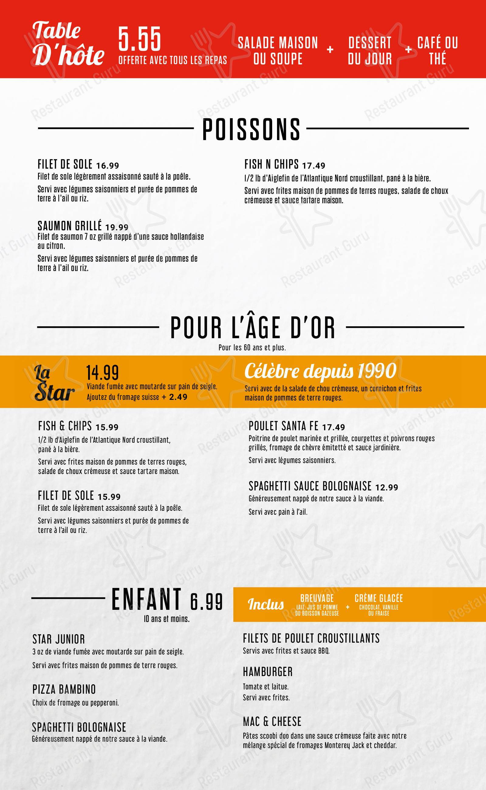 Menu au Nickels Deli restaurant, Montréal, 7275 R. Sherbrooke E Suit 193