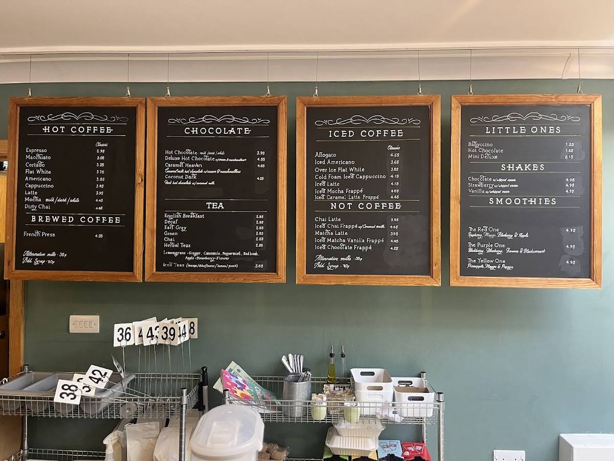 Menu at No.92 Coffee Mary Stevens cafe, Stourbridge