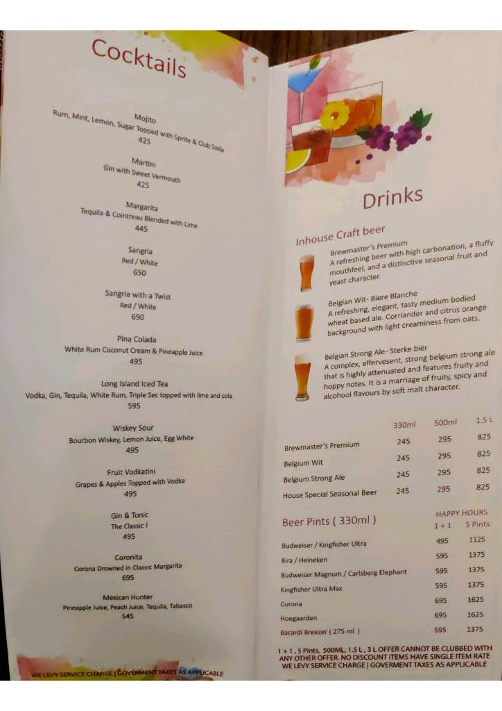 Menu at The Yellow Chilli By Padam Shri Master Chef Sanjeev Kapoor ...