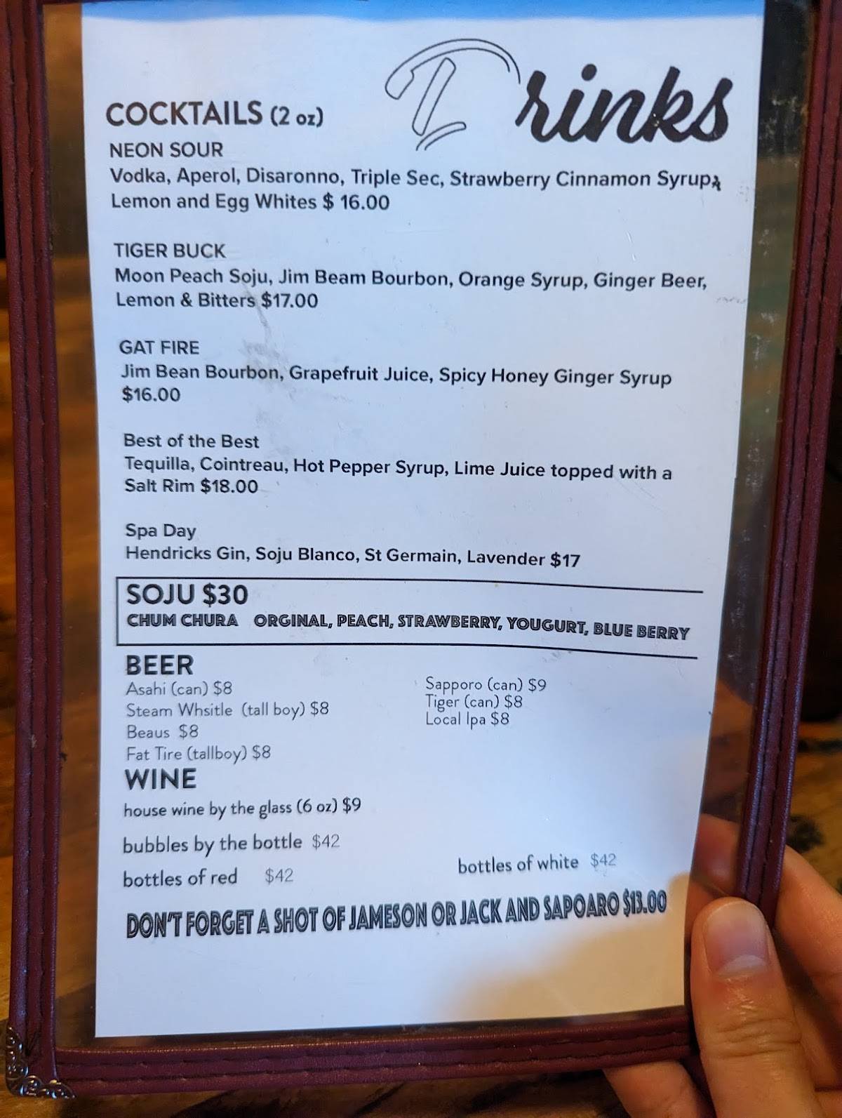 Menu at ODDSEOUL pub & bar, Toronto