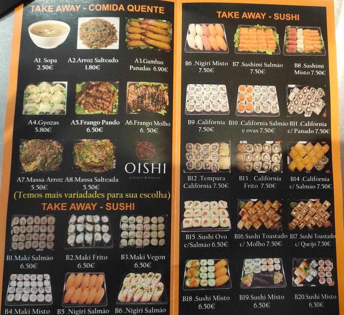 Menu em OISHI - Ponta Delgada restaurante, Ponta Delgada