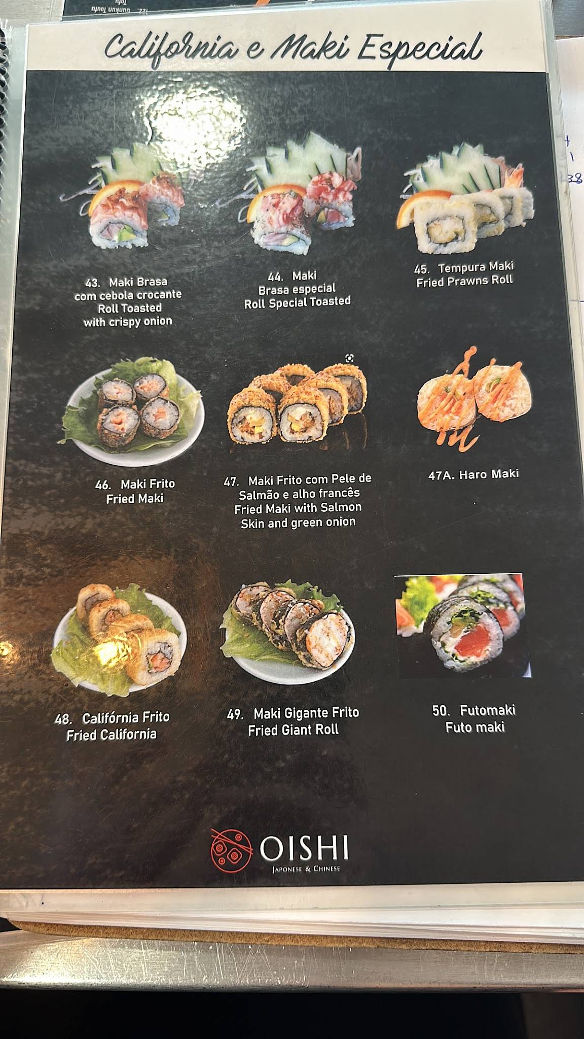 Menu at OISHI - Ponta Delgada restaurant, Ponta Delgada
