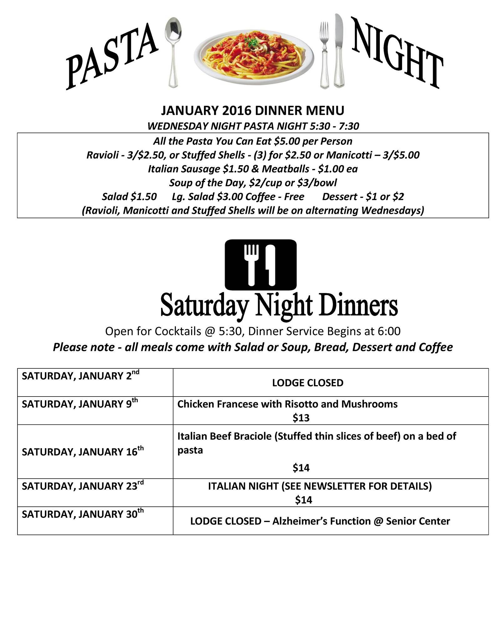 Menu at OSIA Lodge pub & bar, Myrtle Beach