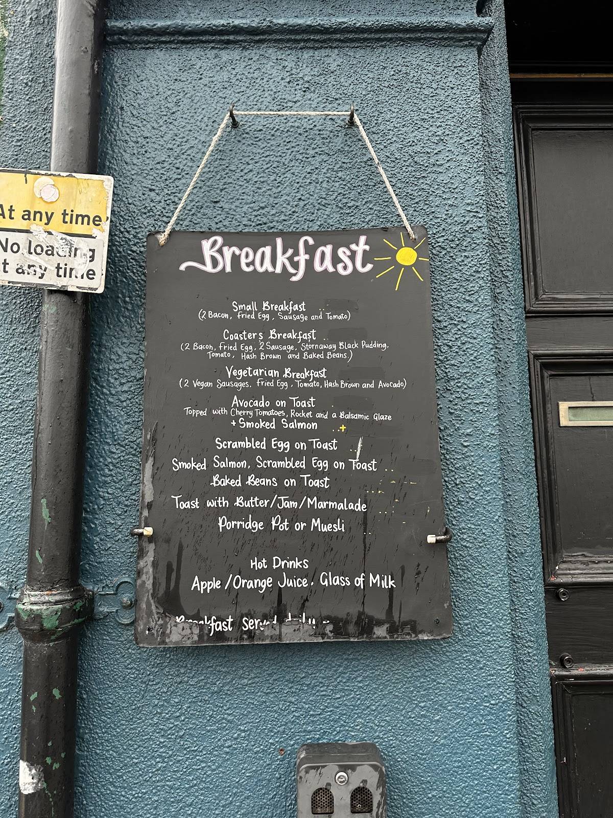 Menu at Coasters pub & bar, Oban