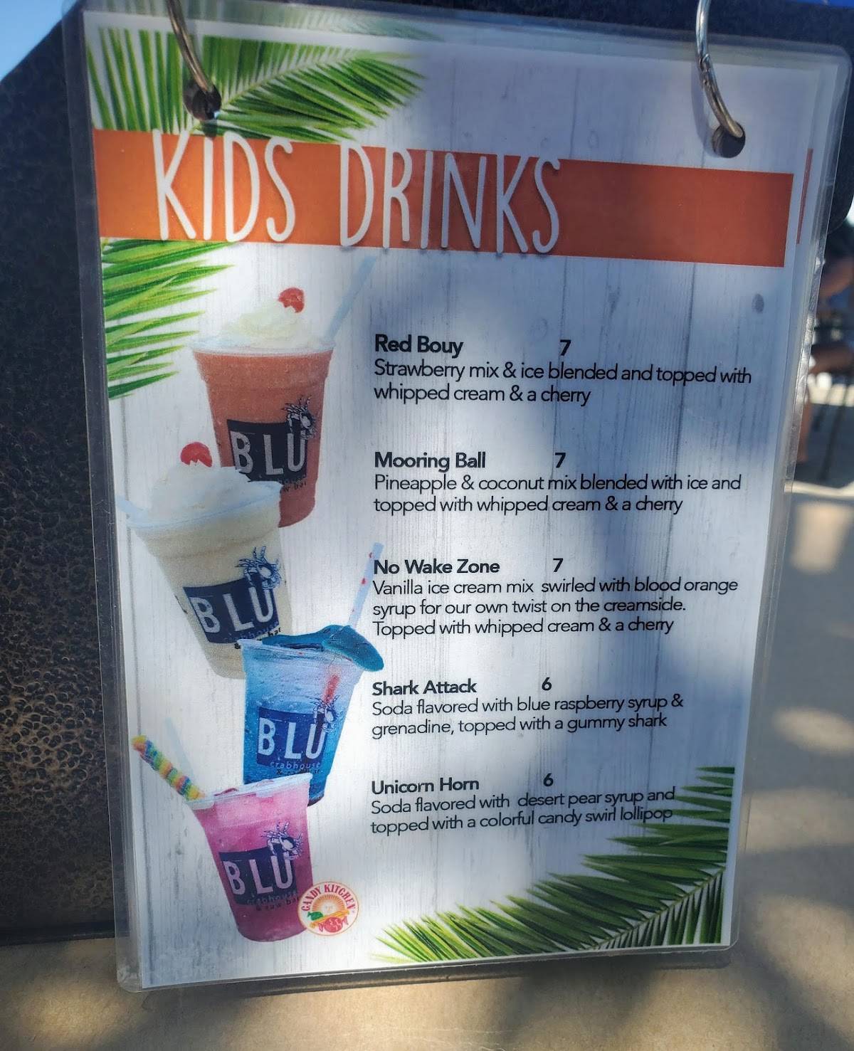 Menu at BLU Crabhouse & Raw Bar, Ocean City