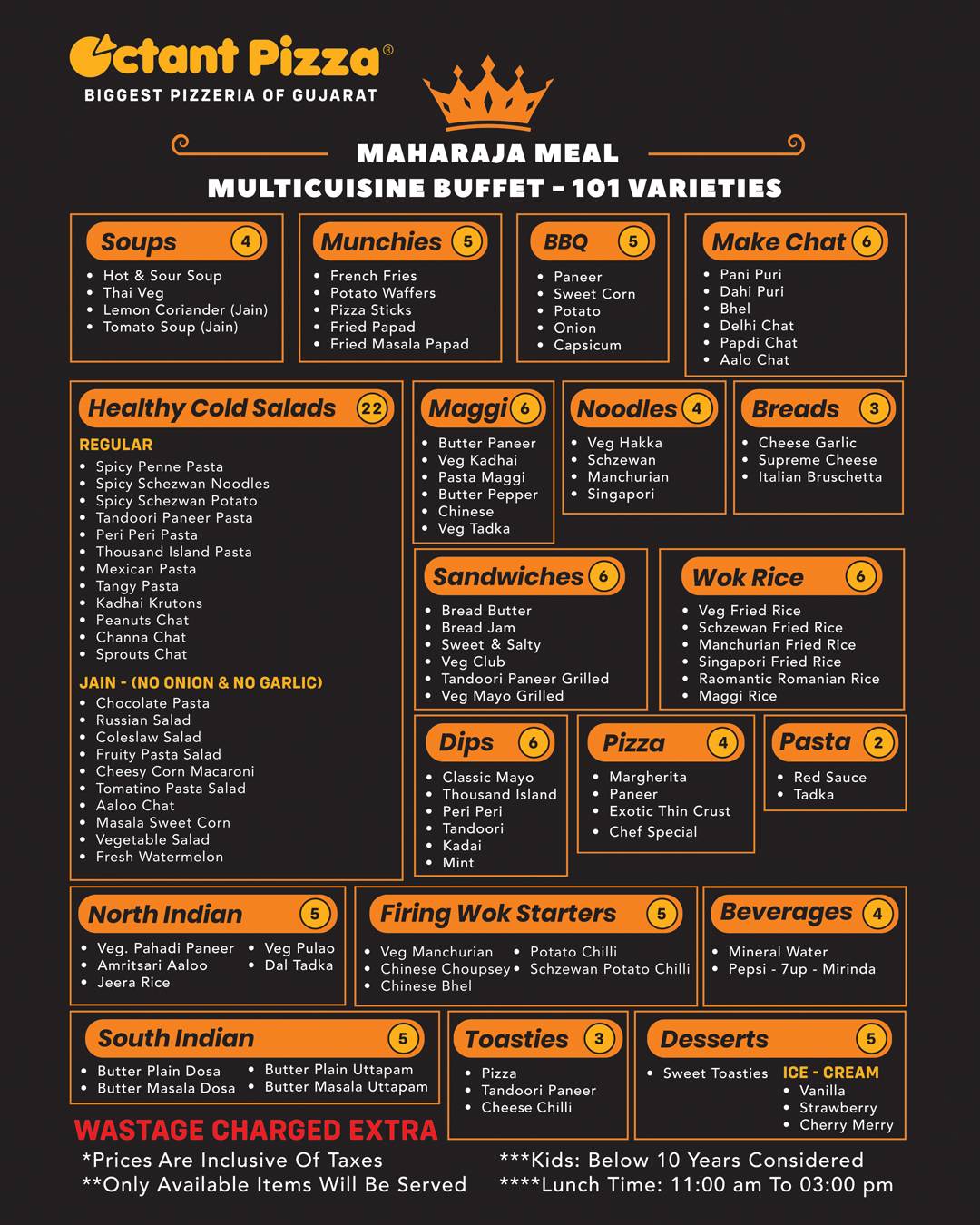 Menu at Octant Pizza, Ahmedabad