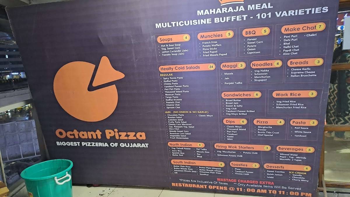 Menu at Octant Pizza, Ahmedabad, T-Junction