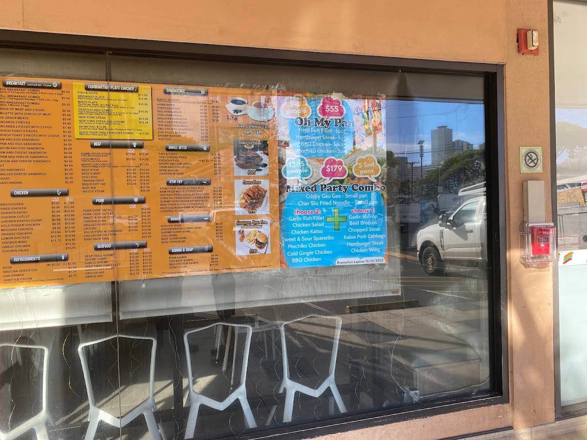 Menu at Oh My Grill- McCully restaurant, Honolulu