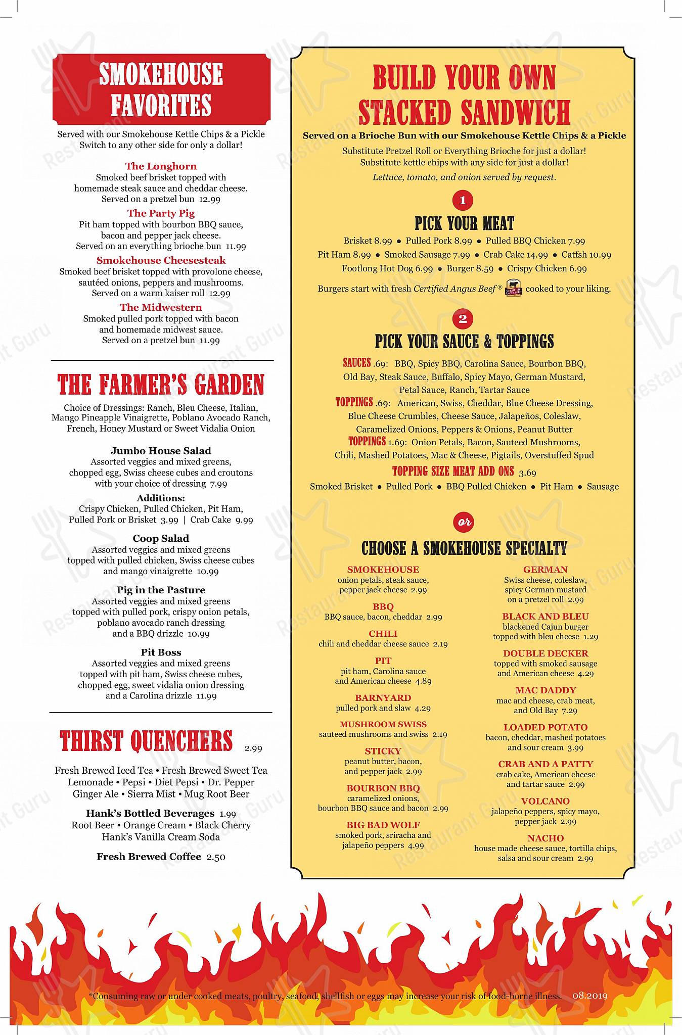 Menu at Old South Smoke House BBQ, Port Deposit