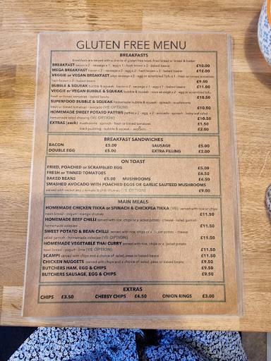Menu at Old Town Beach Cafe, Hunstanton