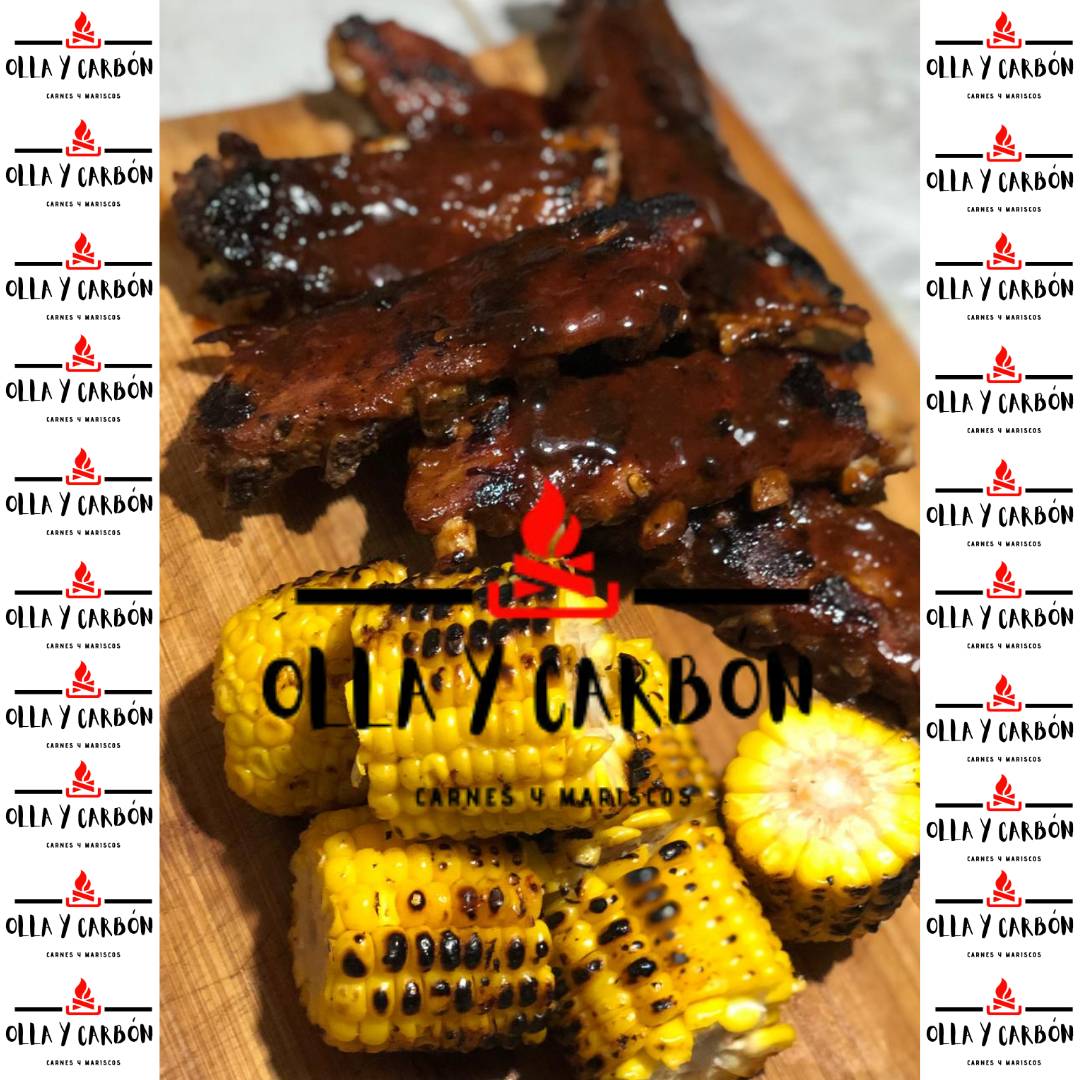 Menu at Olla y Carbón restaurant, Ciudad Madero