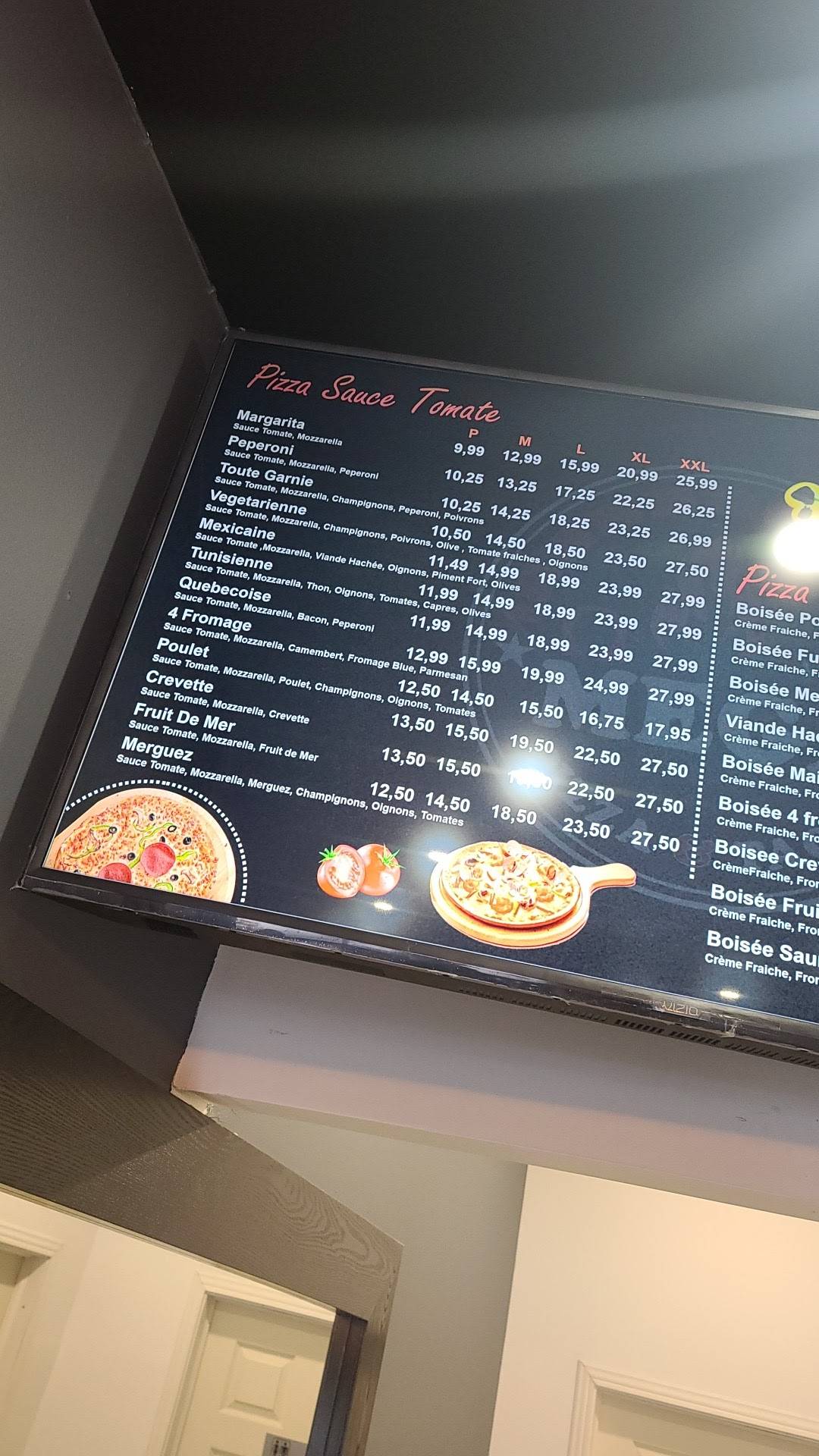 Menu au Omega Pizza Sherbrooke restaurant, Montréal