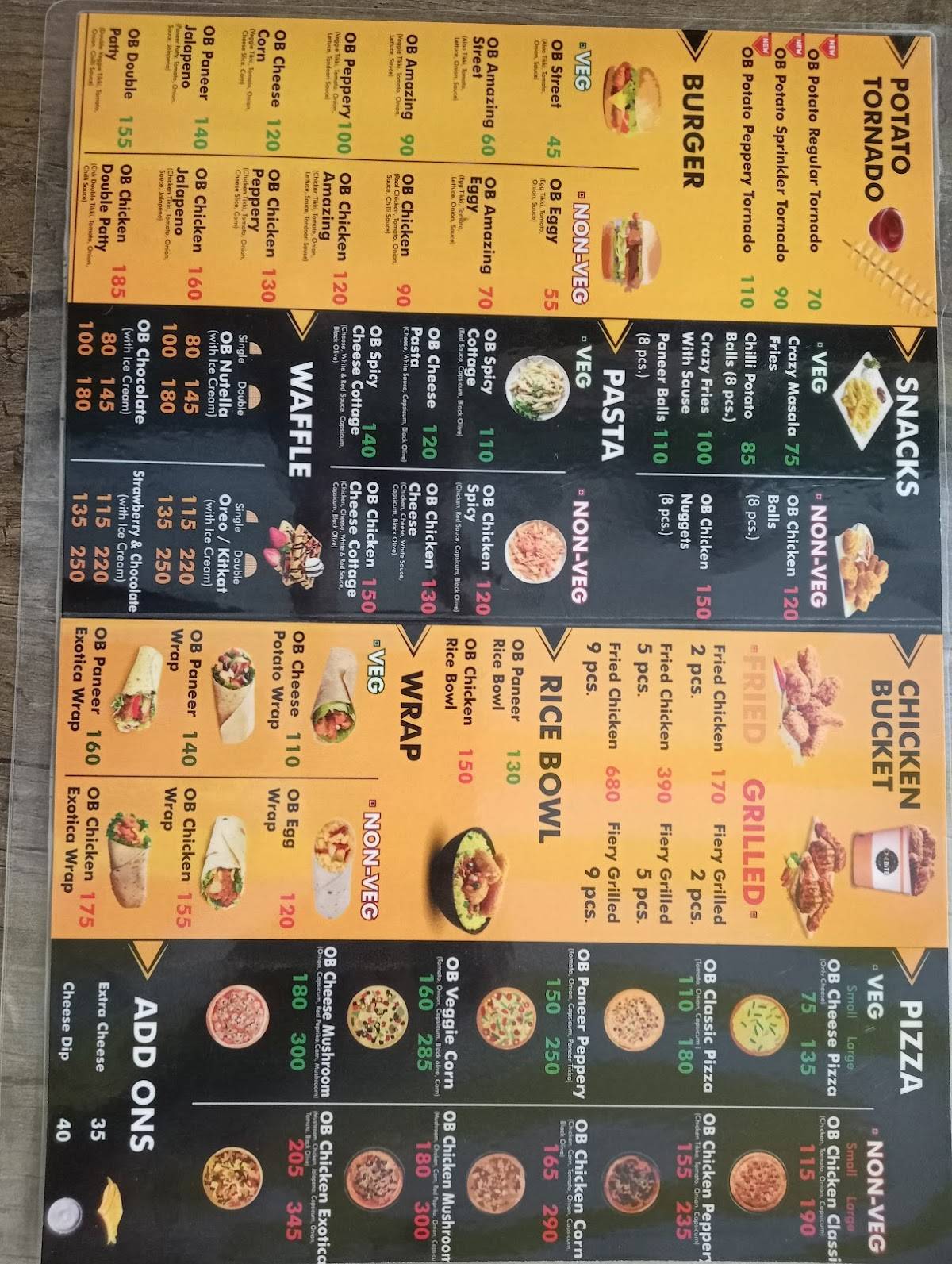 Menu at One Bite, Madhubani, Madhubani