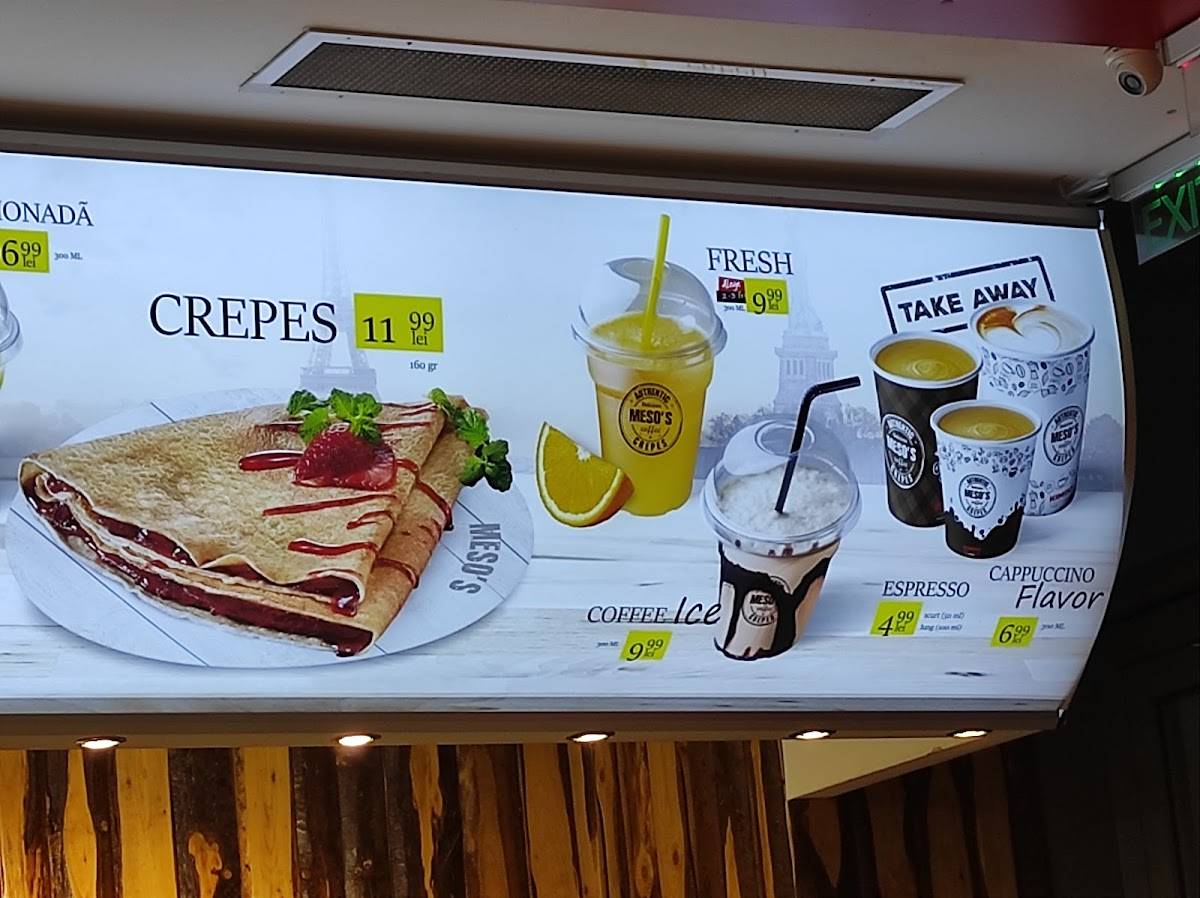 Menu at Mesopotamia, Oradea, Prima Shop