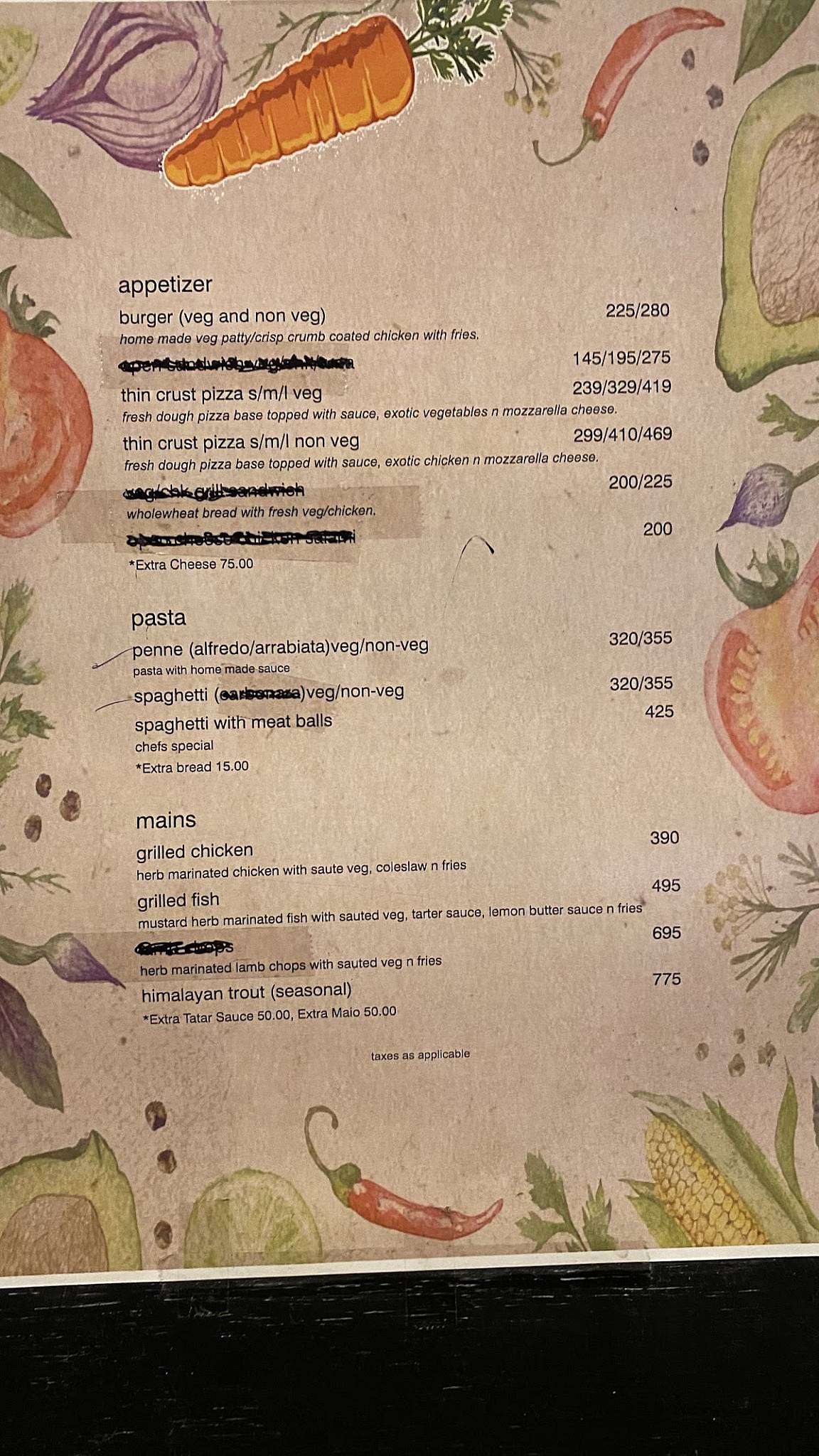 Menu at Orchard, Dehradun, 3/B