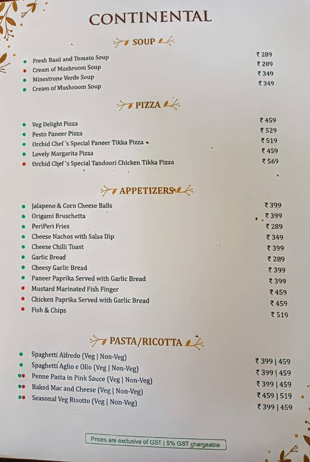 Menu at Orchid Restaurant and banquet, Siliguri, Uttorayon Main Rd