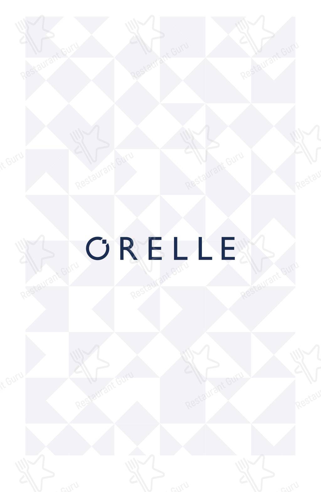 Menu at Orelle restaurant, Birmingham