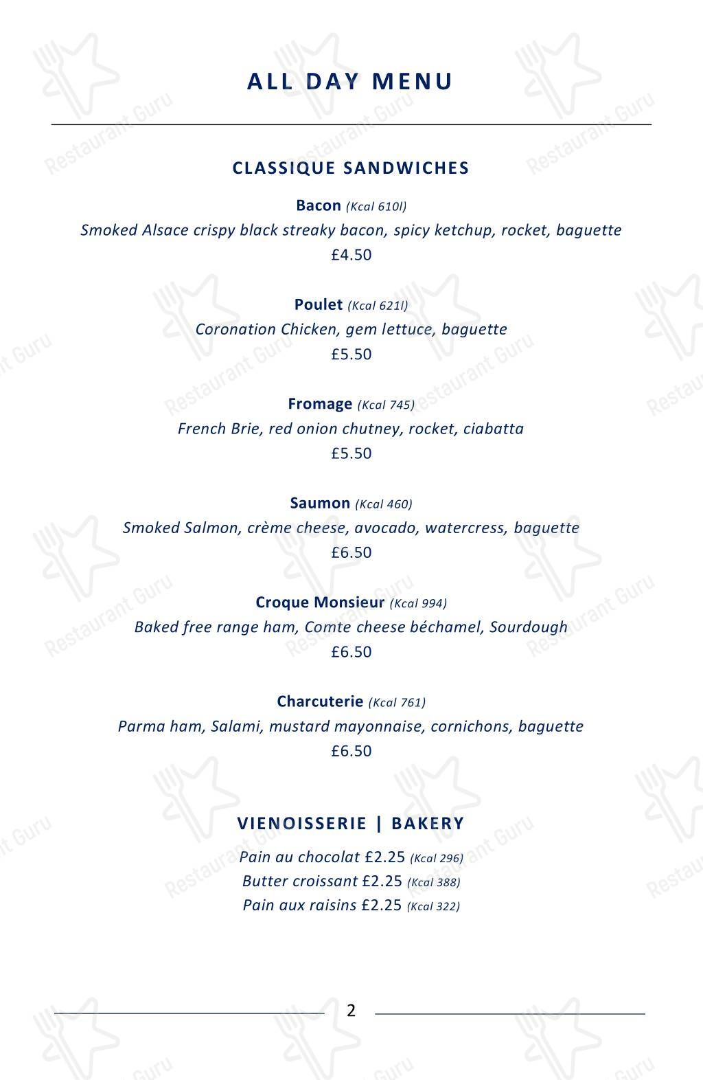 Menu at Orelle restaurant, Birmingham