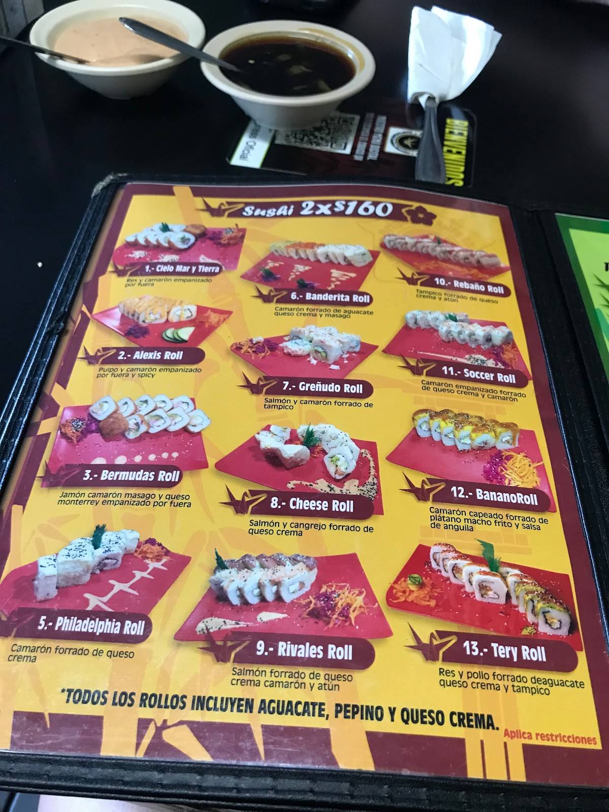 Menu at Origami Express restaurant, Mexicali, Calz Anáhuac 1464