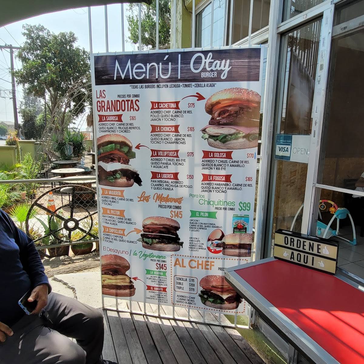 Carta del restaurante Otay Burger, Tijuana, Avenida