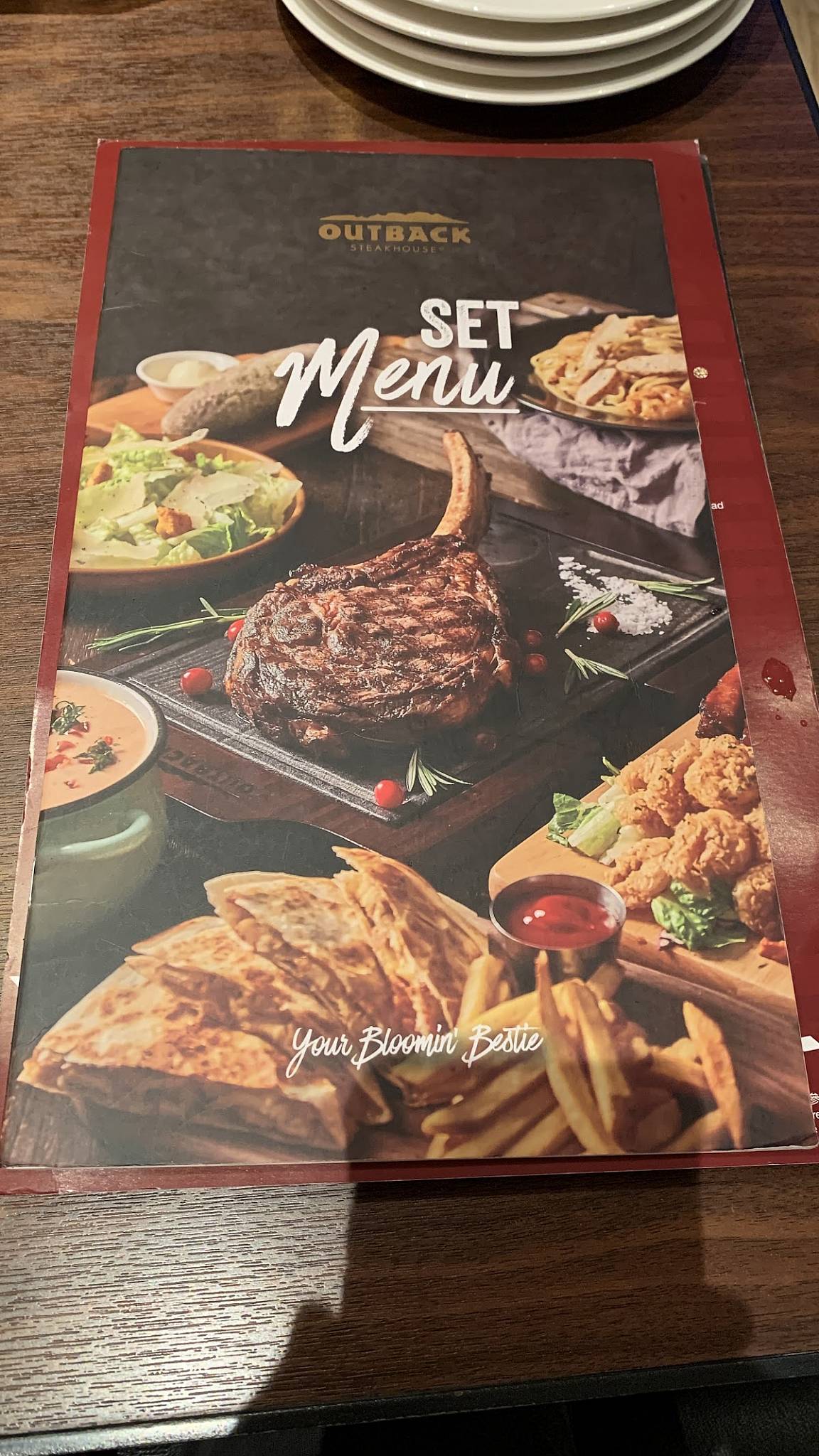 Menu at Outback Steakhouse - Tai Po Mega Mall, Hong Kong, Shop 129