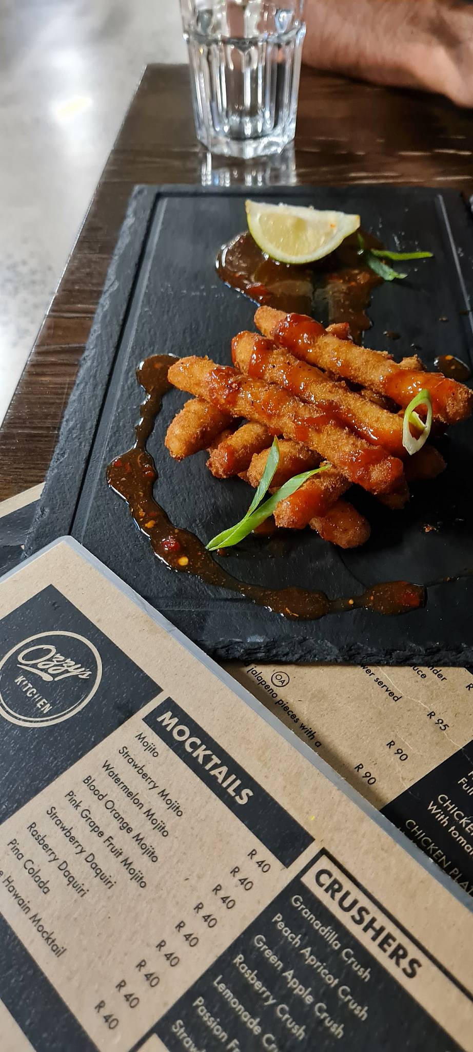 Menu at Ozzy's Kitchen restaurant, Johannesburg