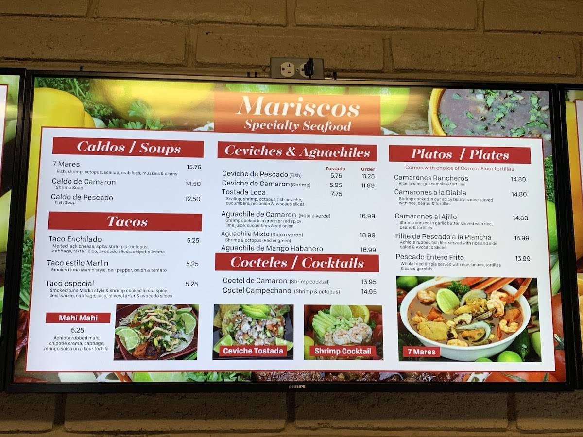 Menu at Palmitos Mexican Eatery restaurant, San Diego