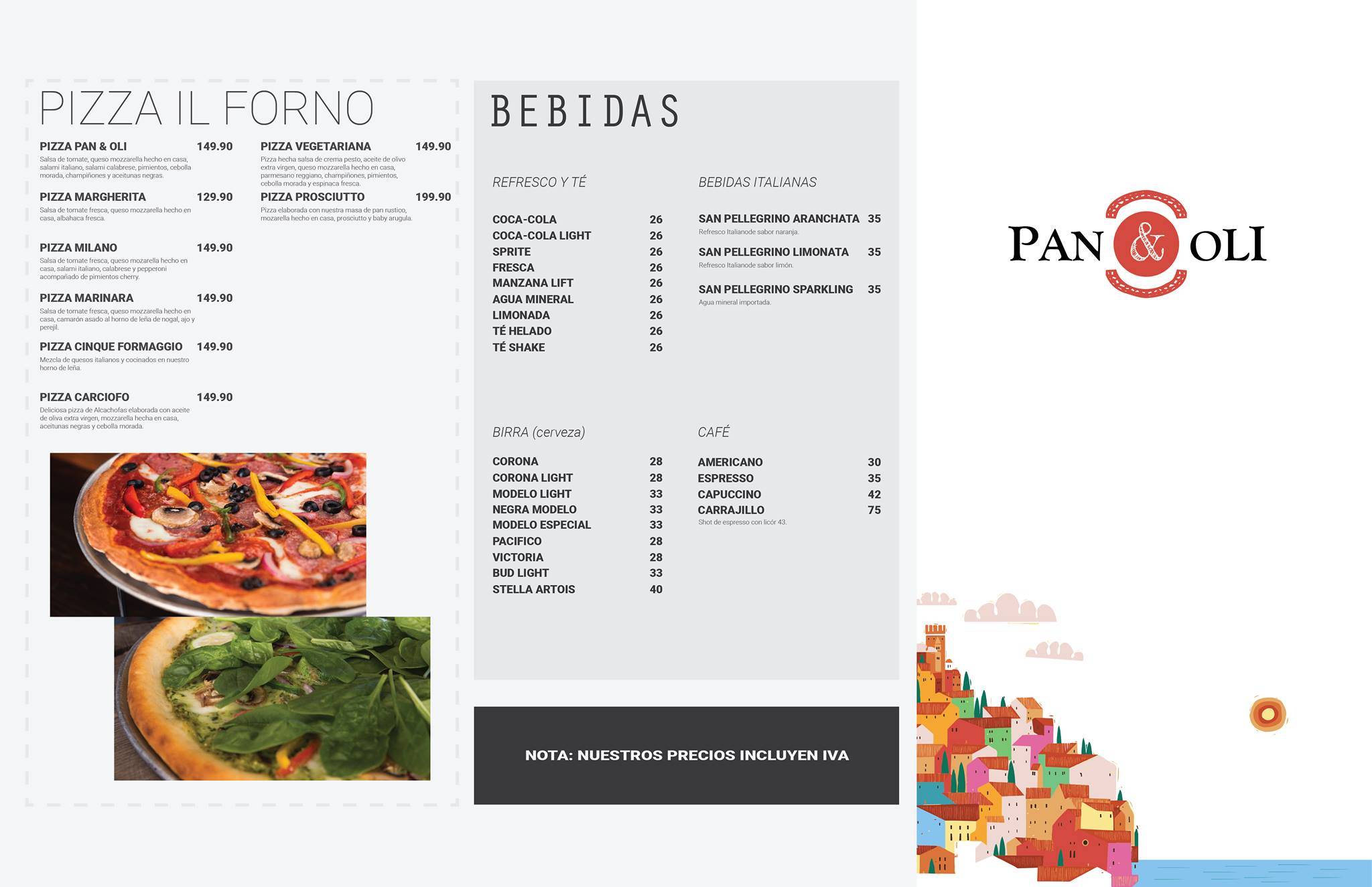 Menu at Pan & Oli restaurant, Ciudad Juarez