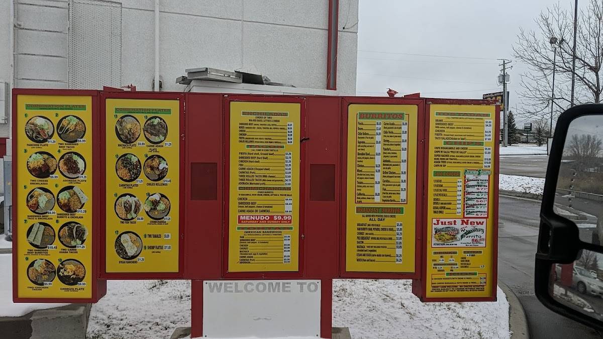 Menu at Poncho's Mexican Food restaurant, Casper, CY Ave