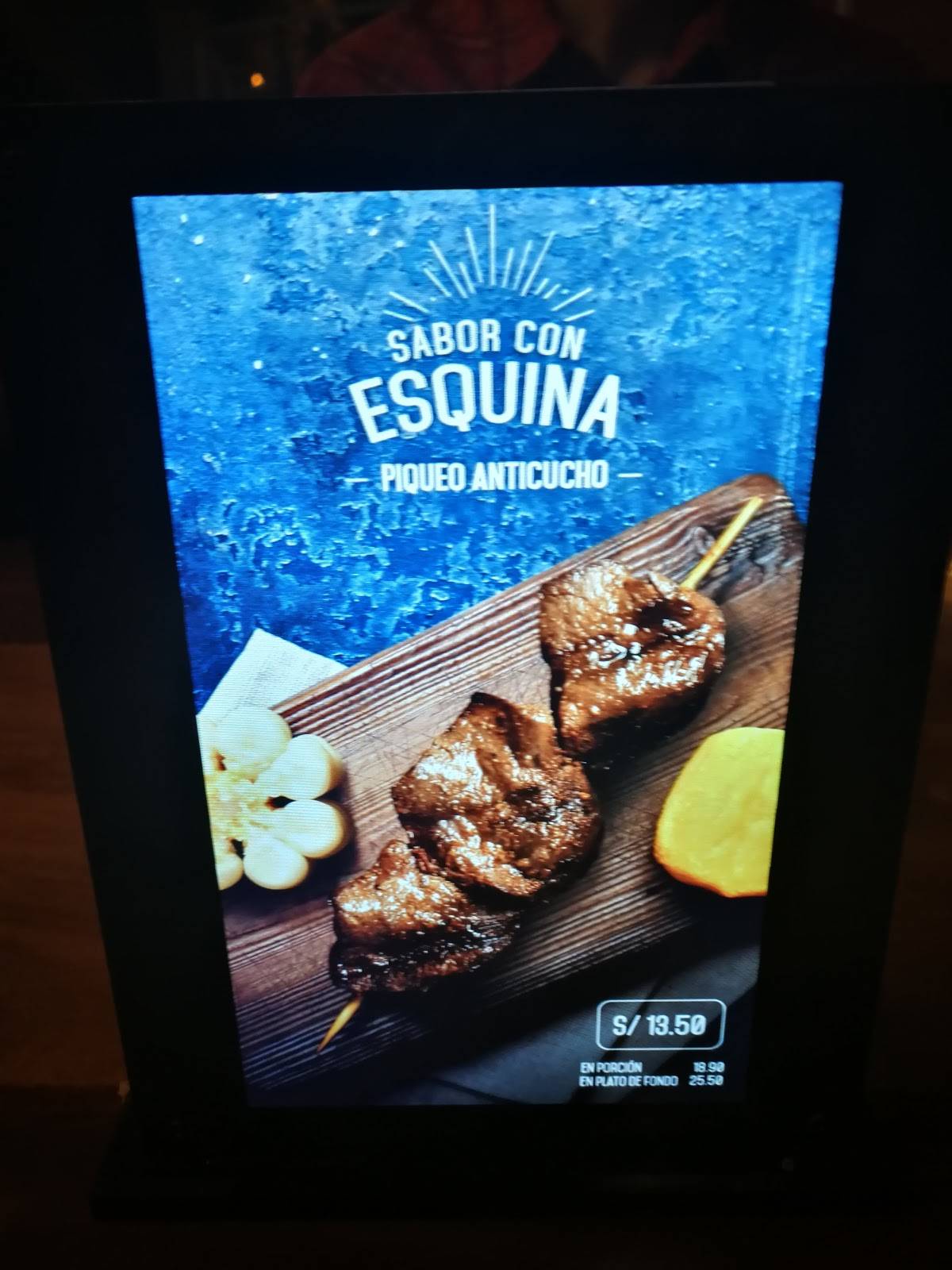 Menu at Pardos Chicken restaurant, Miraflores, Av. Sta. Cruz 898