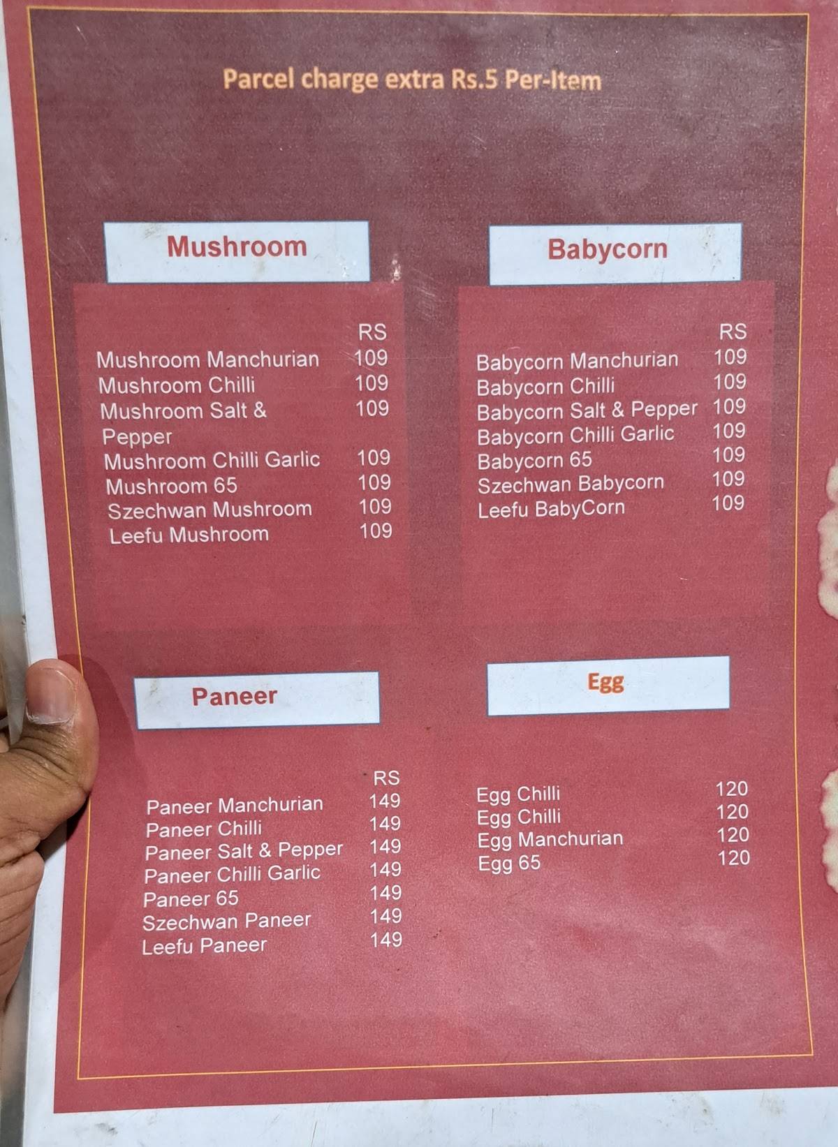 Menu at Passport of Beijing, Bengaluru, 18/6