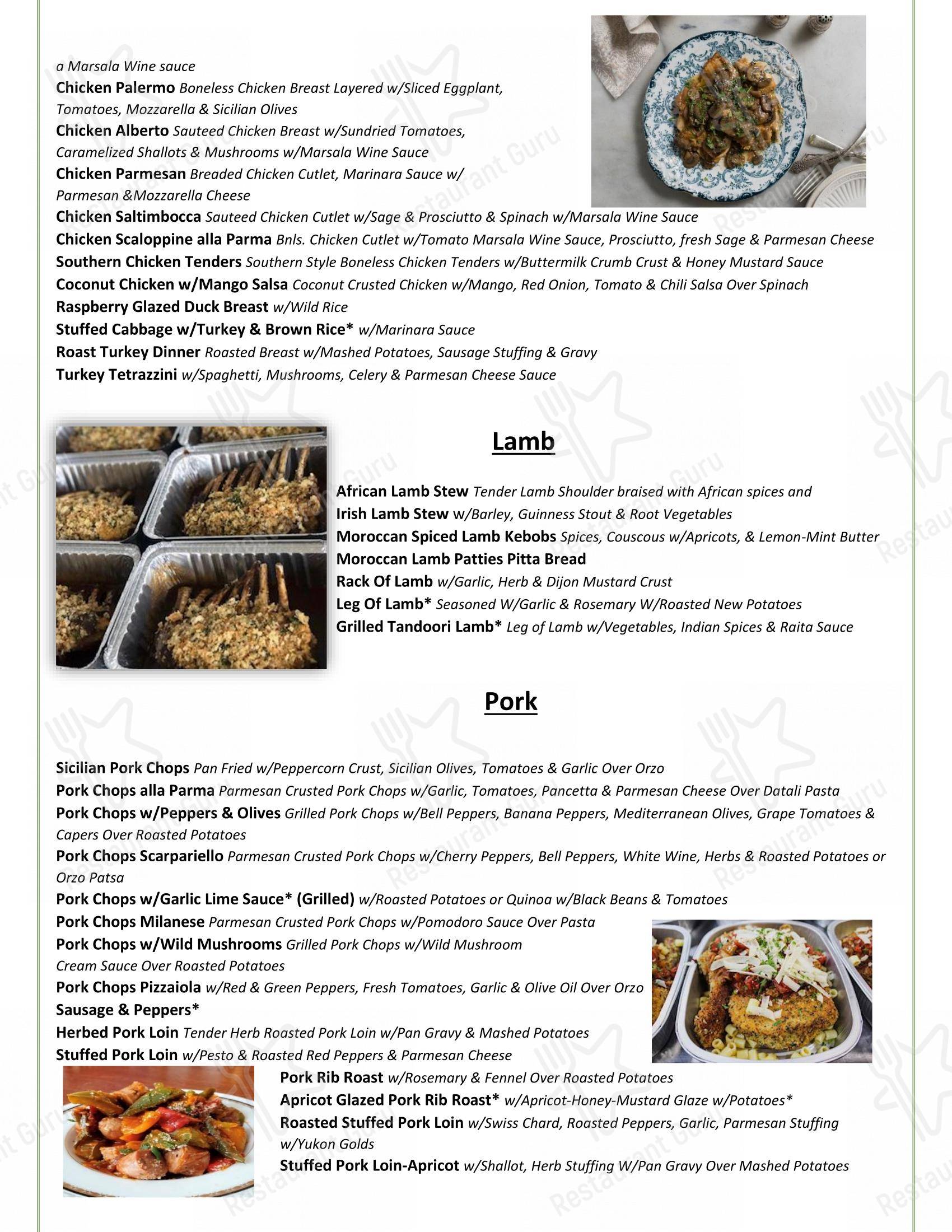 Menu at Pasta Vita restaurant, Old Saybrook, 225 Elm St