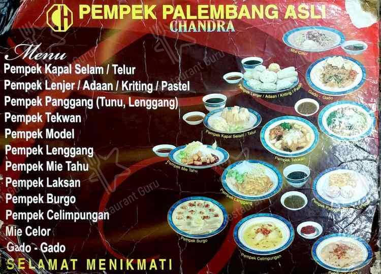 Menu at Empek Empek Chandra restaurant, West Jakarta, Jalan Pasar ...