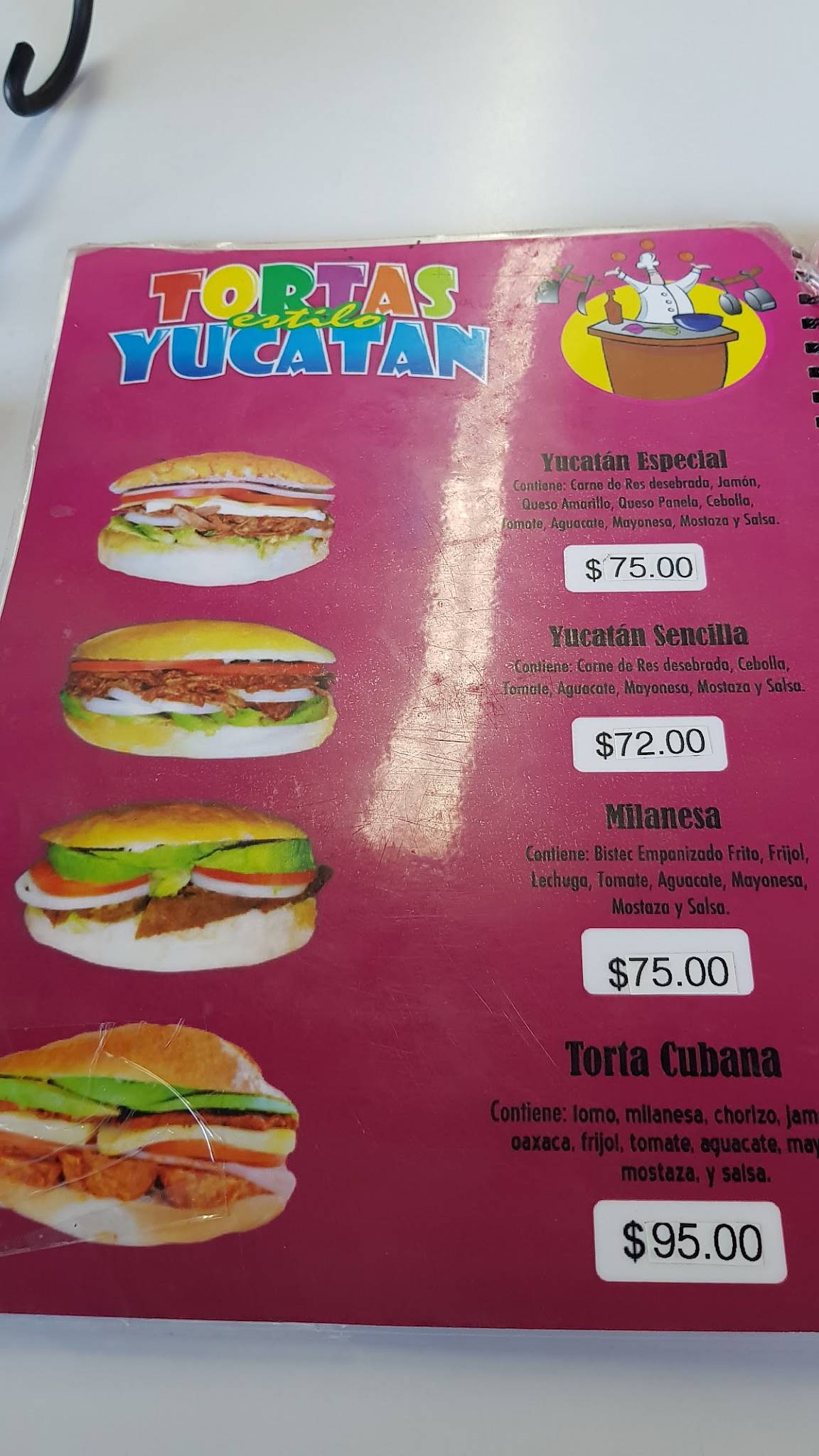 Carta del restaurante Península 2089 / Tortas Yucatan Brasil, Mexicali ...
