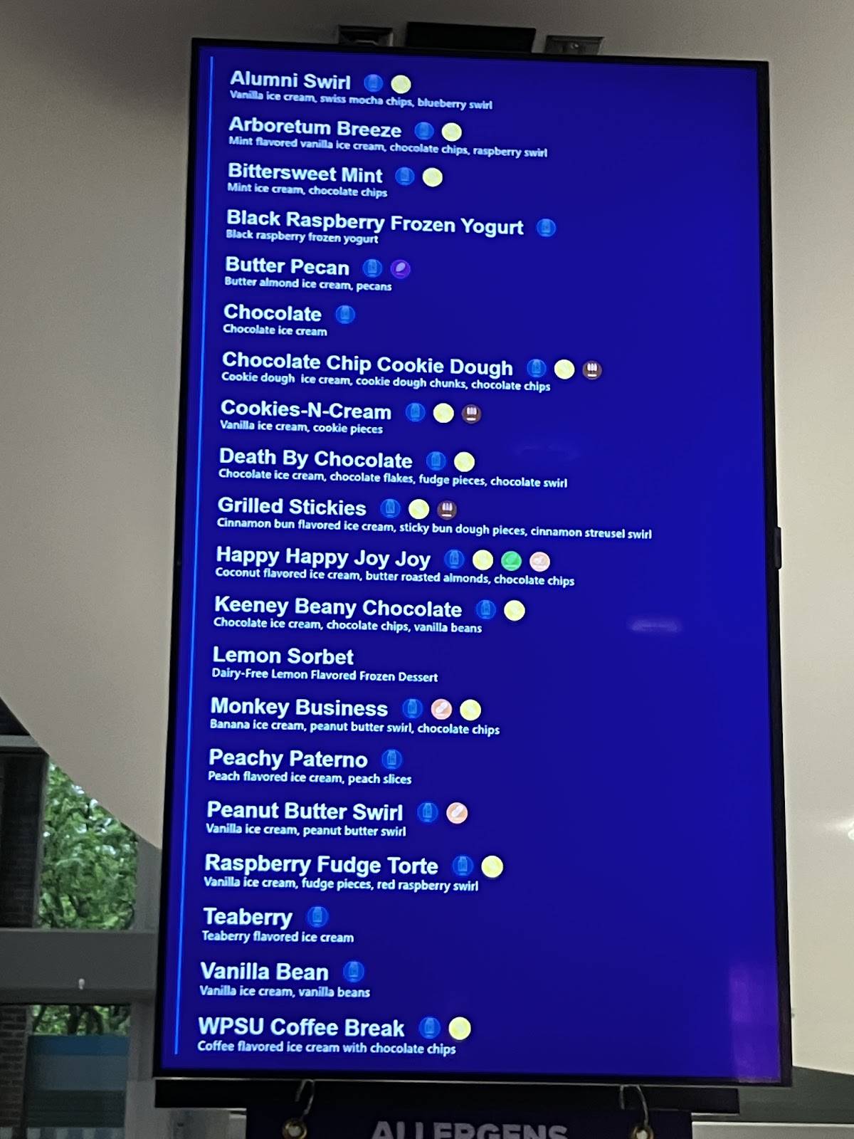 Menu at Penn State Berkey Creamery restaurant, State College, Rodney A ...