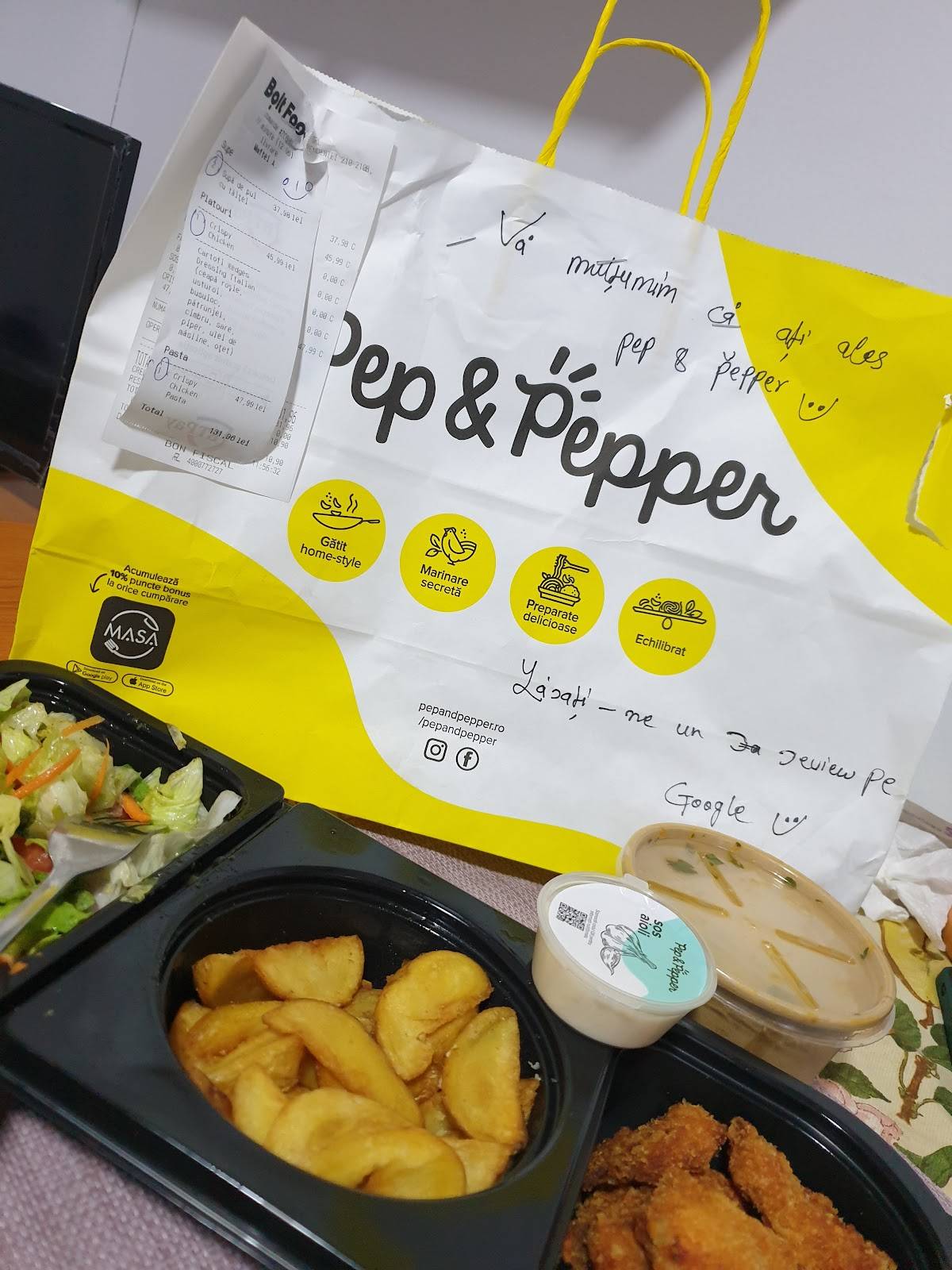Menu at Pep and Pepper, Bucharest, Bd. Timișoara 26