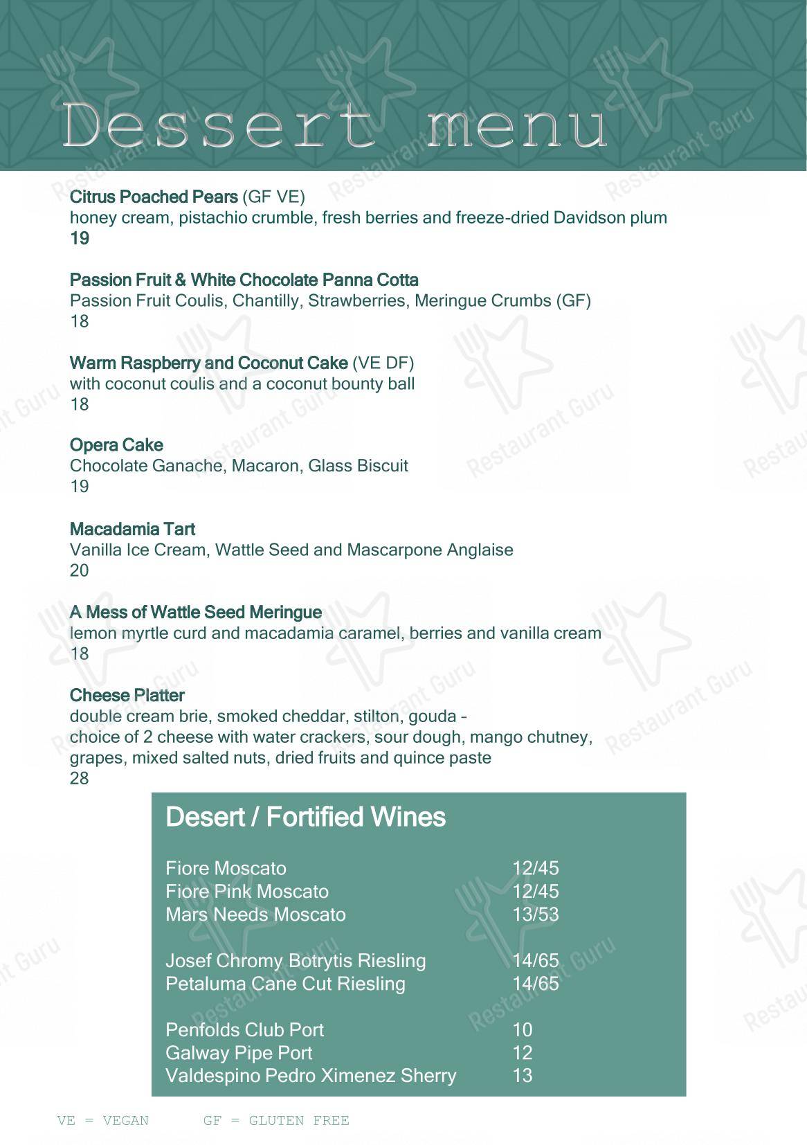 Menu at PepperBerry Restaurant, Darwin City