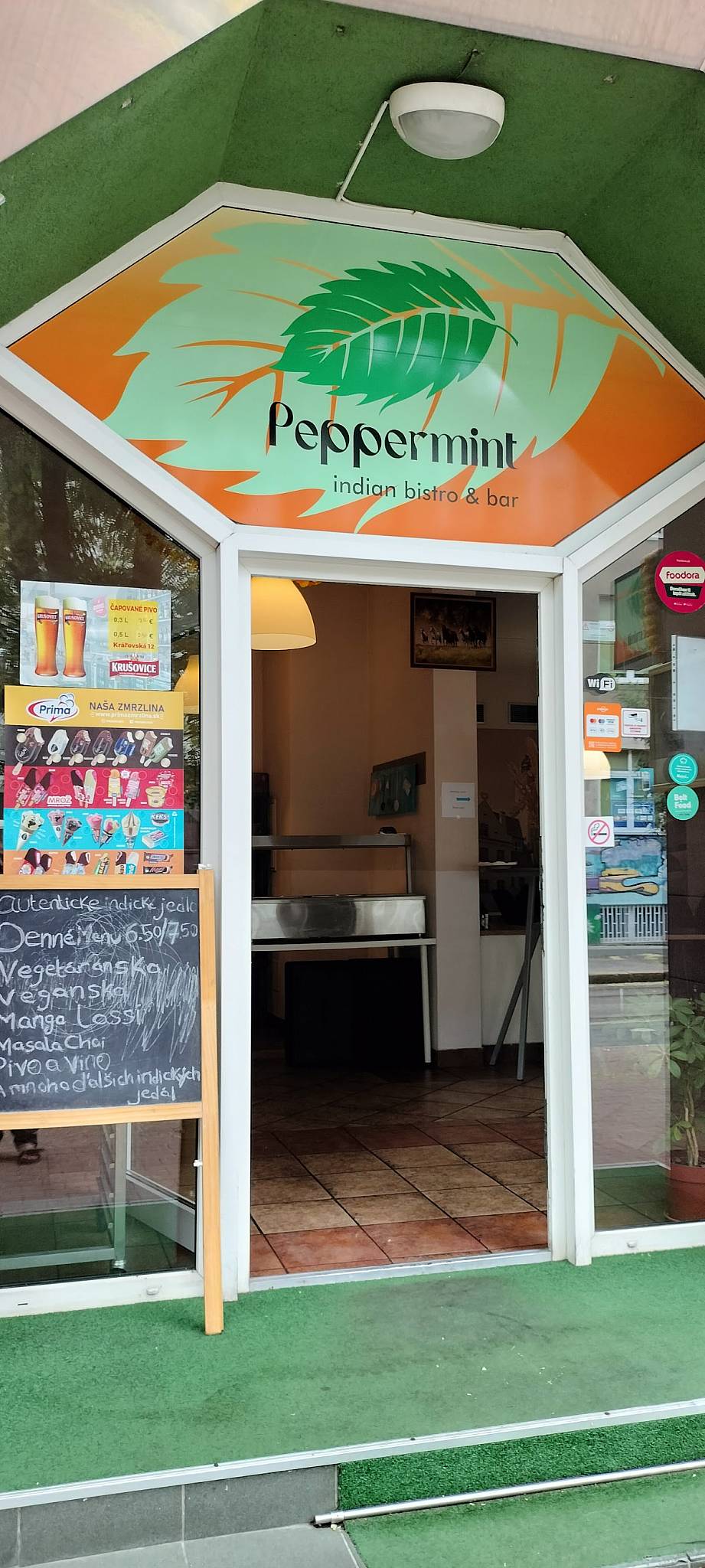 Menu at Peppermint Indian Bistro and Bar, Bratislava