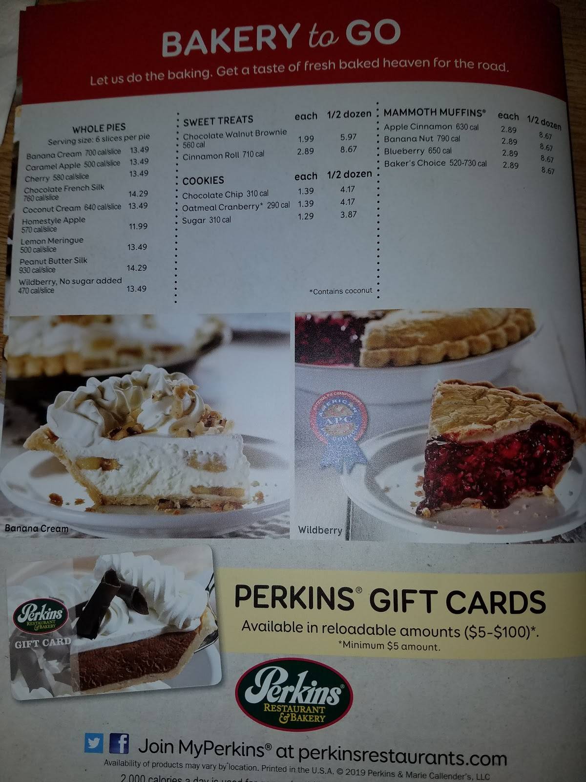 Menu at Perkins American Food Co. restaurant, Warren, Niles Cortland Rd SE