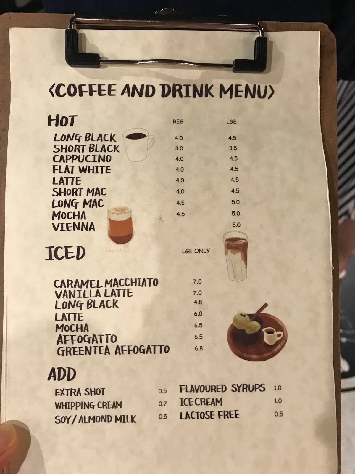 Menu at Brown Spoon Victoria Park cafe, Victoria Park