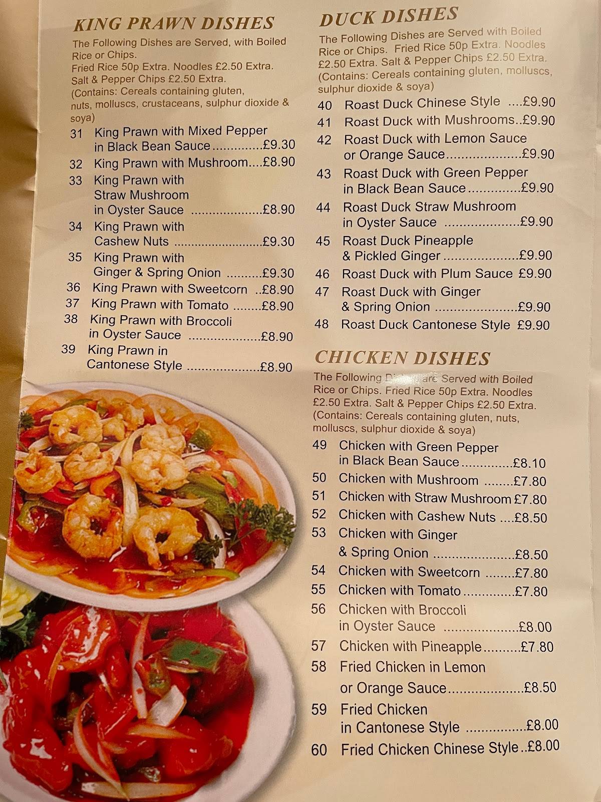 Menu at Happy Valley fast food, Perth