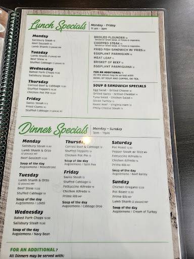 Menu at Peter Pan Diner restaurant, Oakland Park